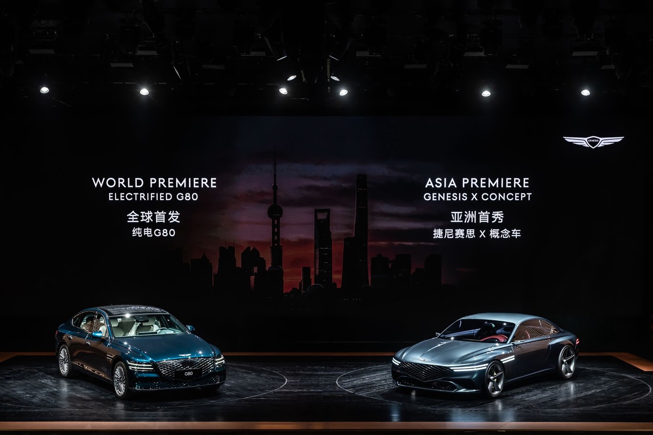 제네시스 G80 EV 최초 공개, 1회 충전으로 427km까지