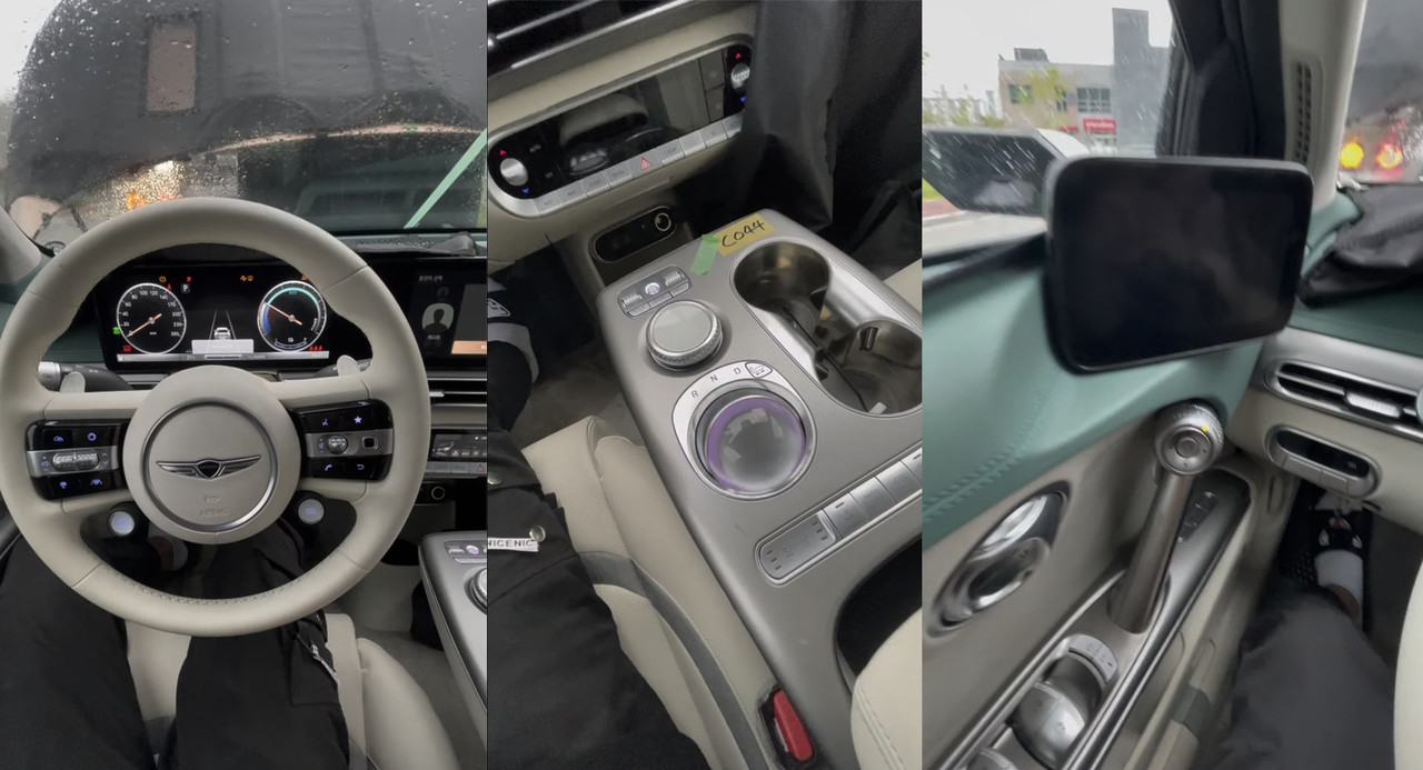 2021 제네시스 GV60 전기 크로스오버, 촬영 중 포착